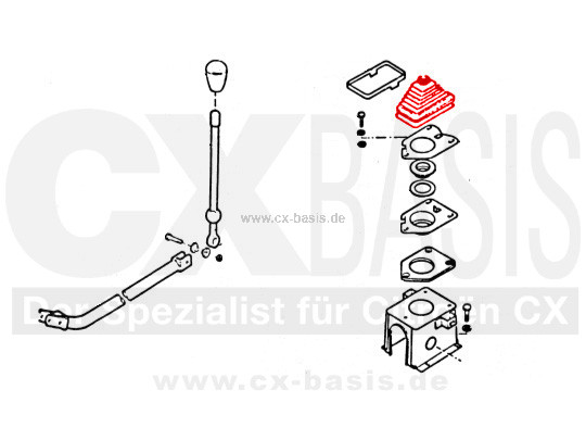 Manschette Schalthebel CX Gummi 4-Gang mit Metallkern - Gangschaltung ...