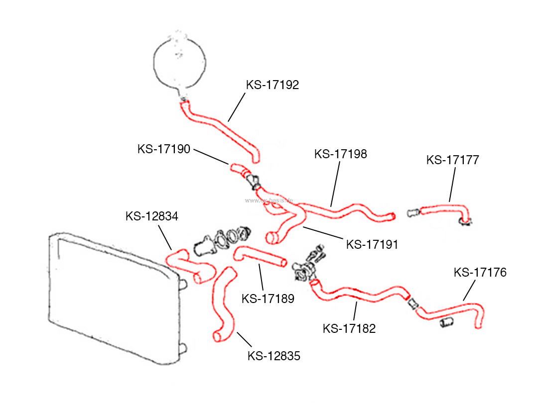 Schlauch-Satz Kühlwasser CX Vergaser (1/75 -> 5/78) - CX-Basis - Der ...